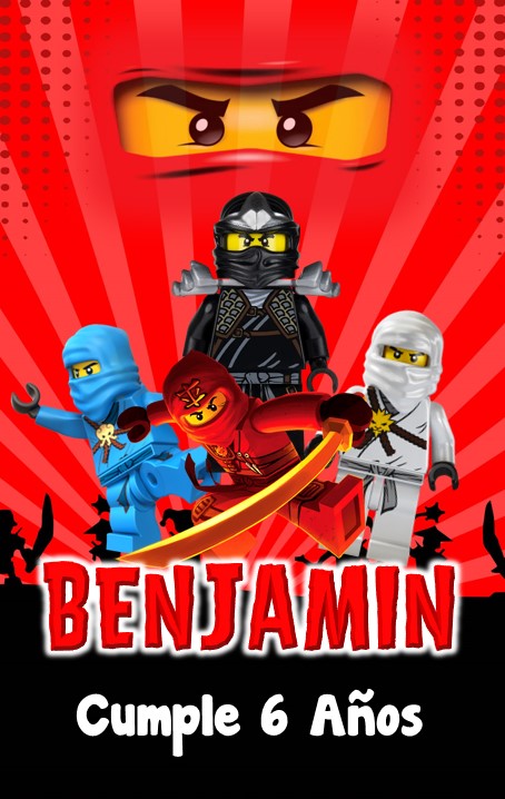 Plantillas De Invitación Para Fiesta De Ninjago Gratis